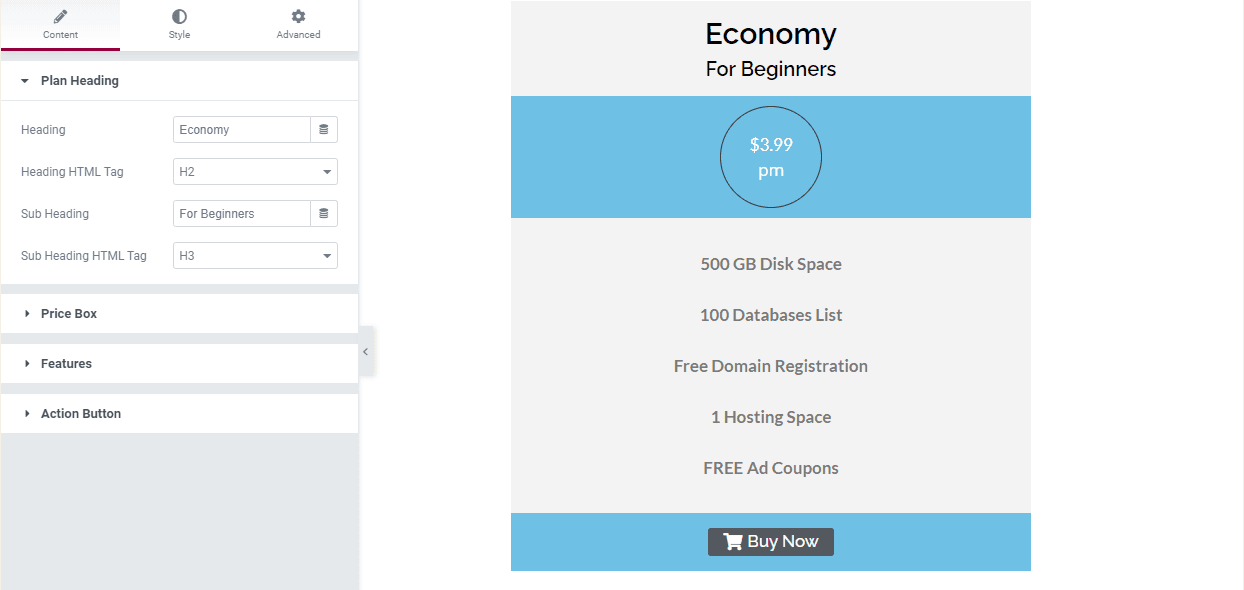 How to Create a Stunning Price Table in Elementor