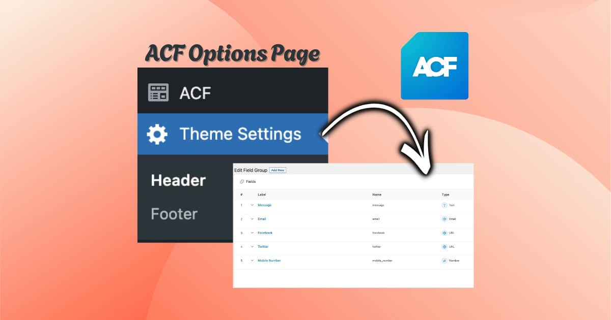 Advanced Custom Fields(ACF) Options Page Ultimate Guide