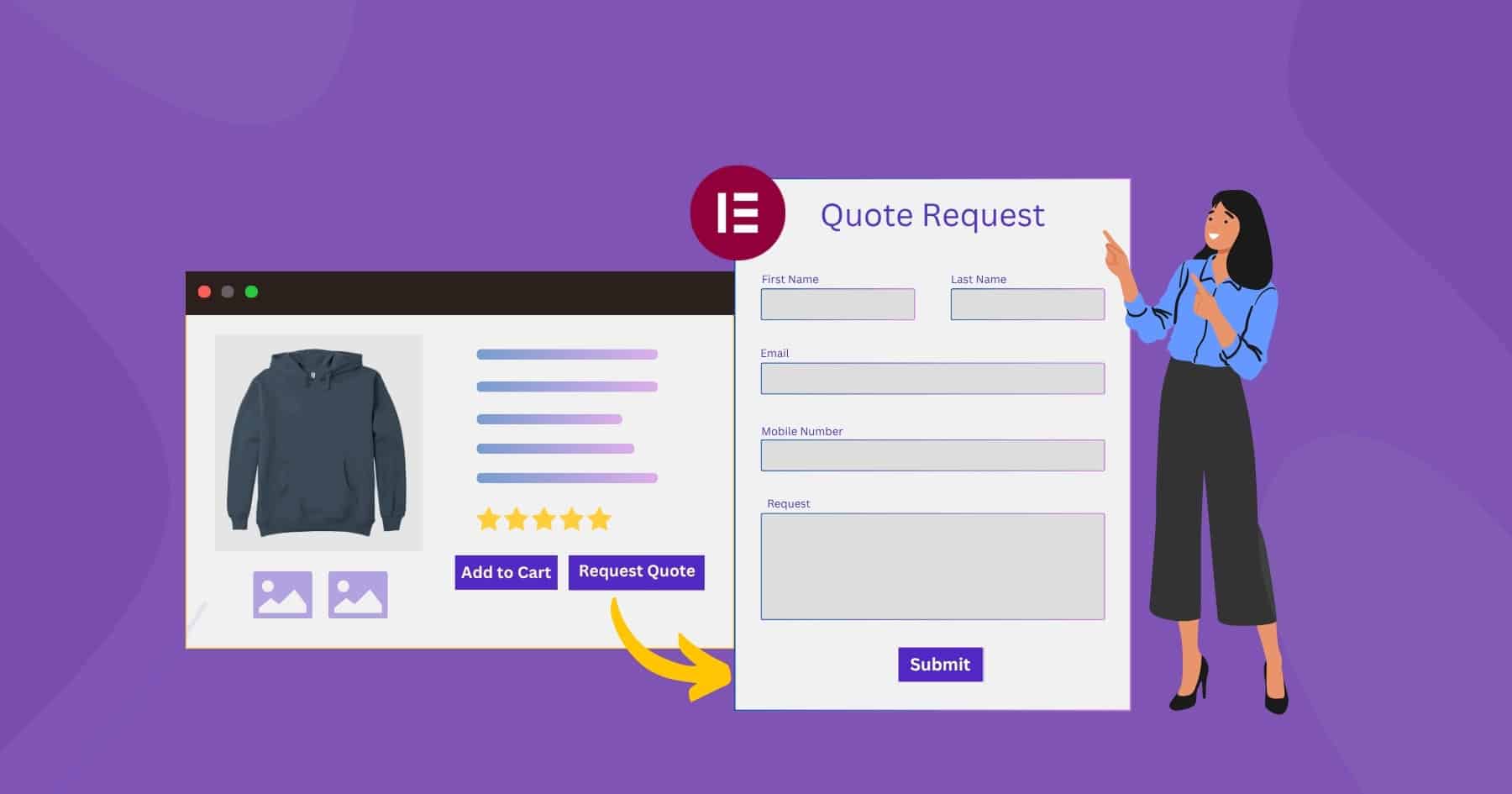 How to Add a Request for Quote Form in Woo Using Elementor